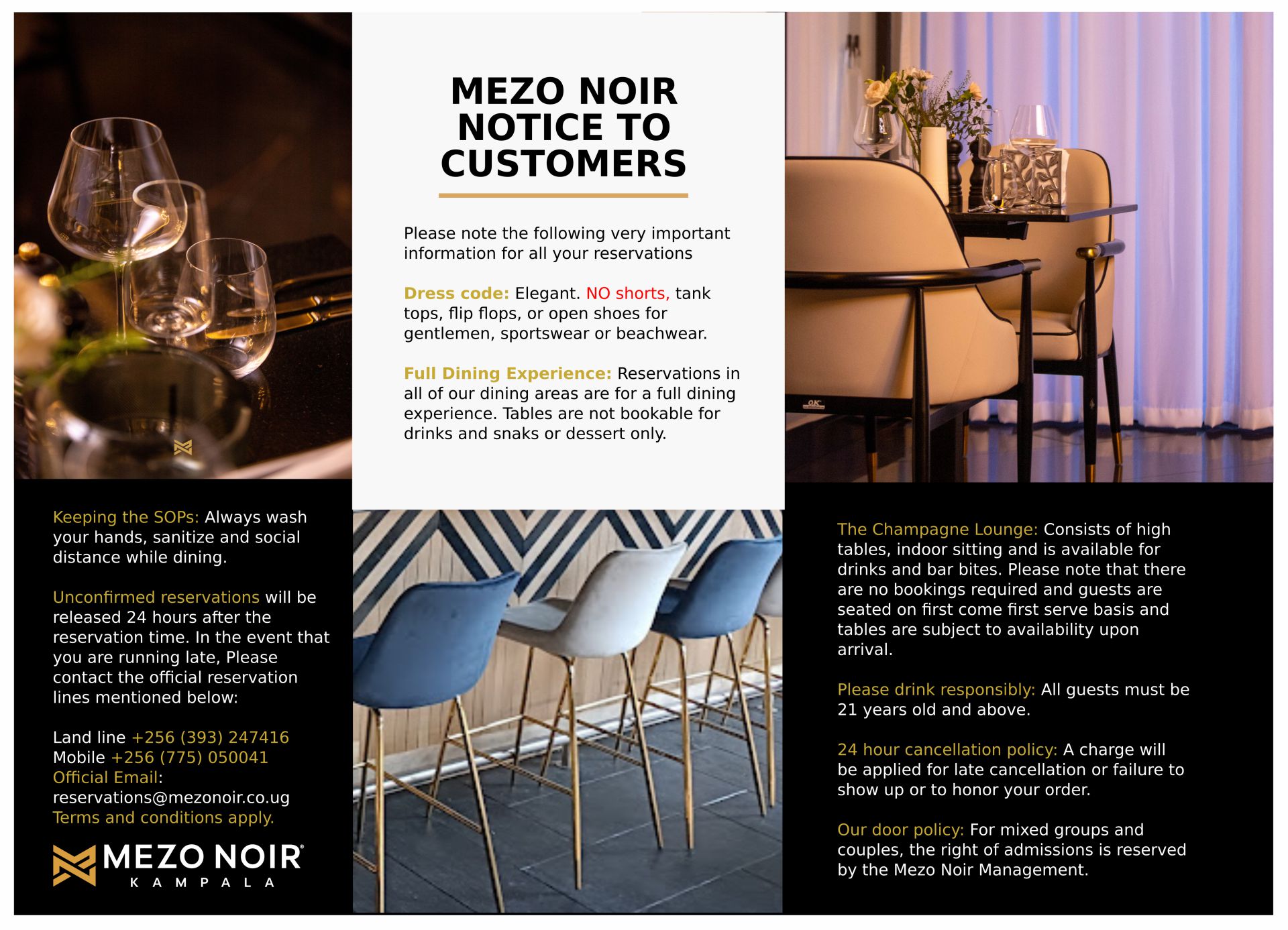 Kampala’s leading restaurant in Luxury Dining and Entertainment - Mezo Noir